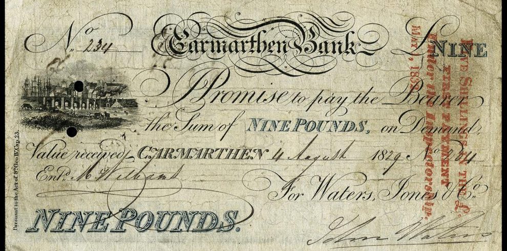 Unique bank notes to go to auction - Herald.Wales
