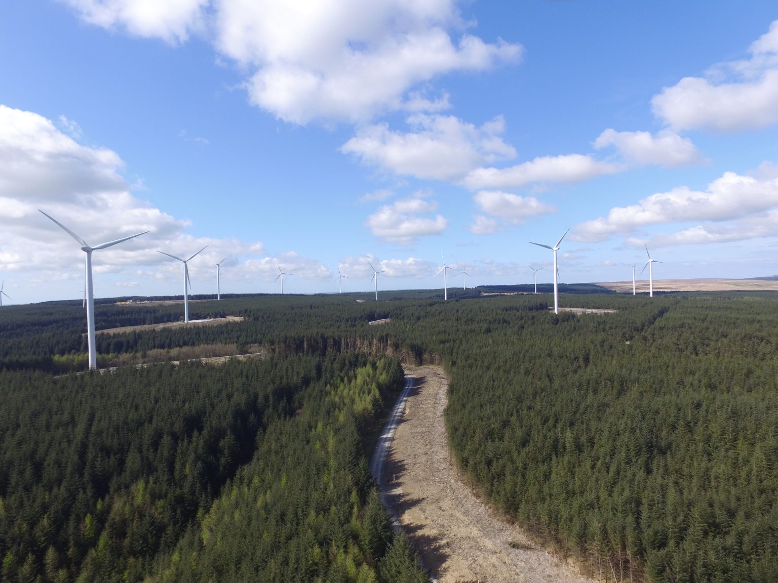 Huge Brecha Forest West wind turbine project complete - Herald.Wales