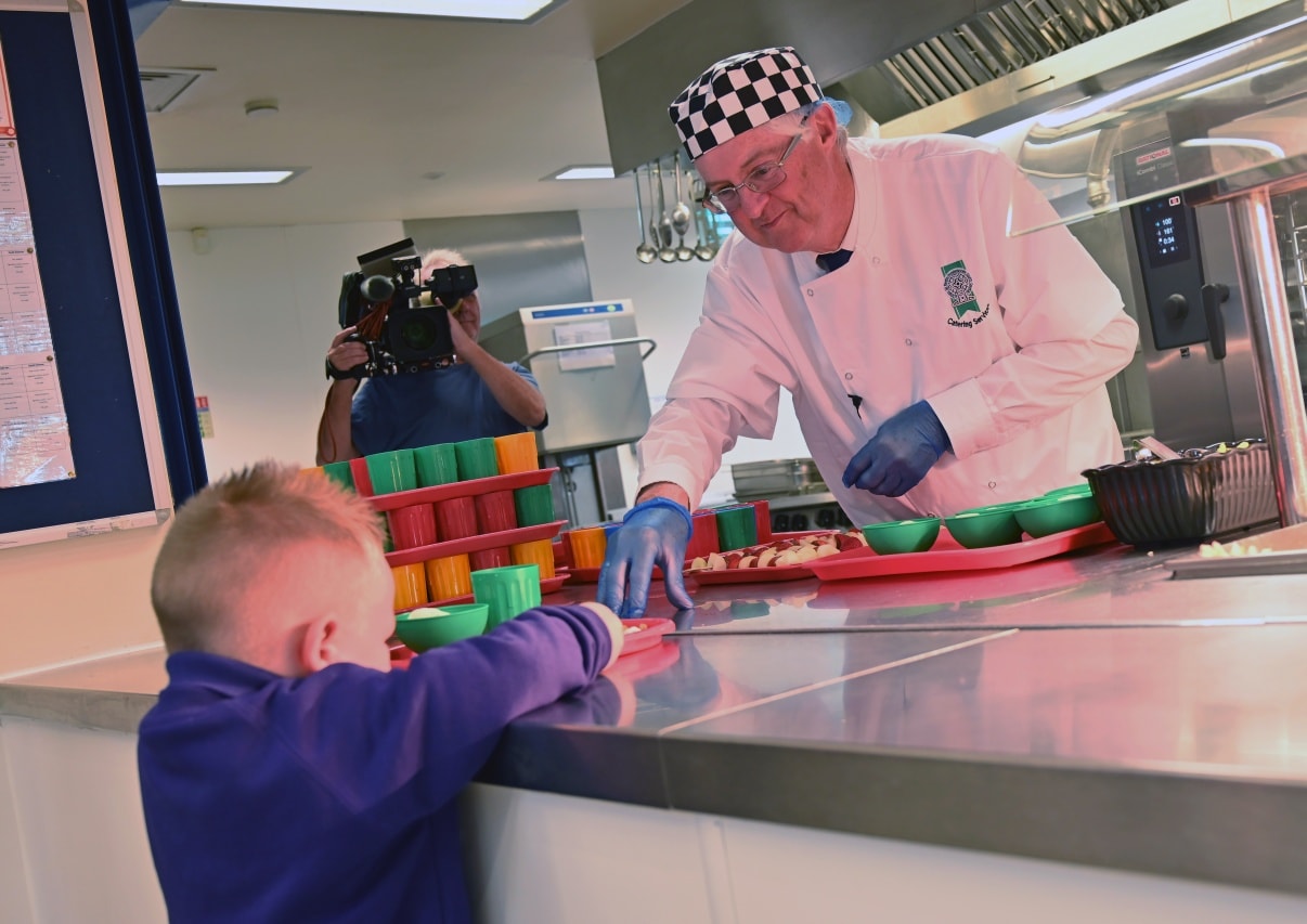 New free school meals policy launched at Ysgol Bro Preseli in Crymych ...