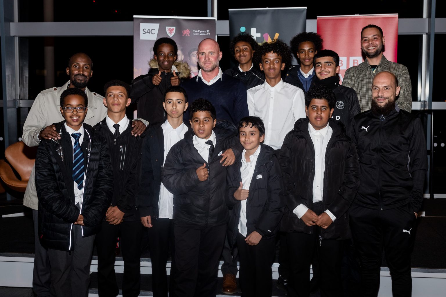 Cardiff footballing youngsters meet Cymru manager for World Cup send ...