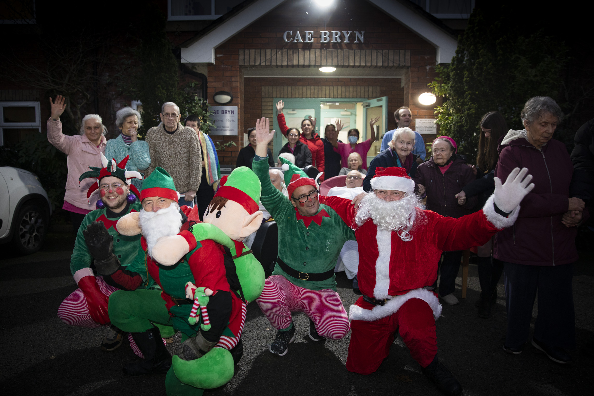 Santa lights up Christmas for care home residents in Wrexham - Herald.Wales