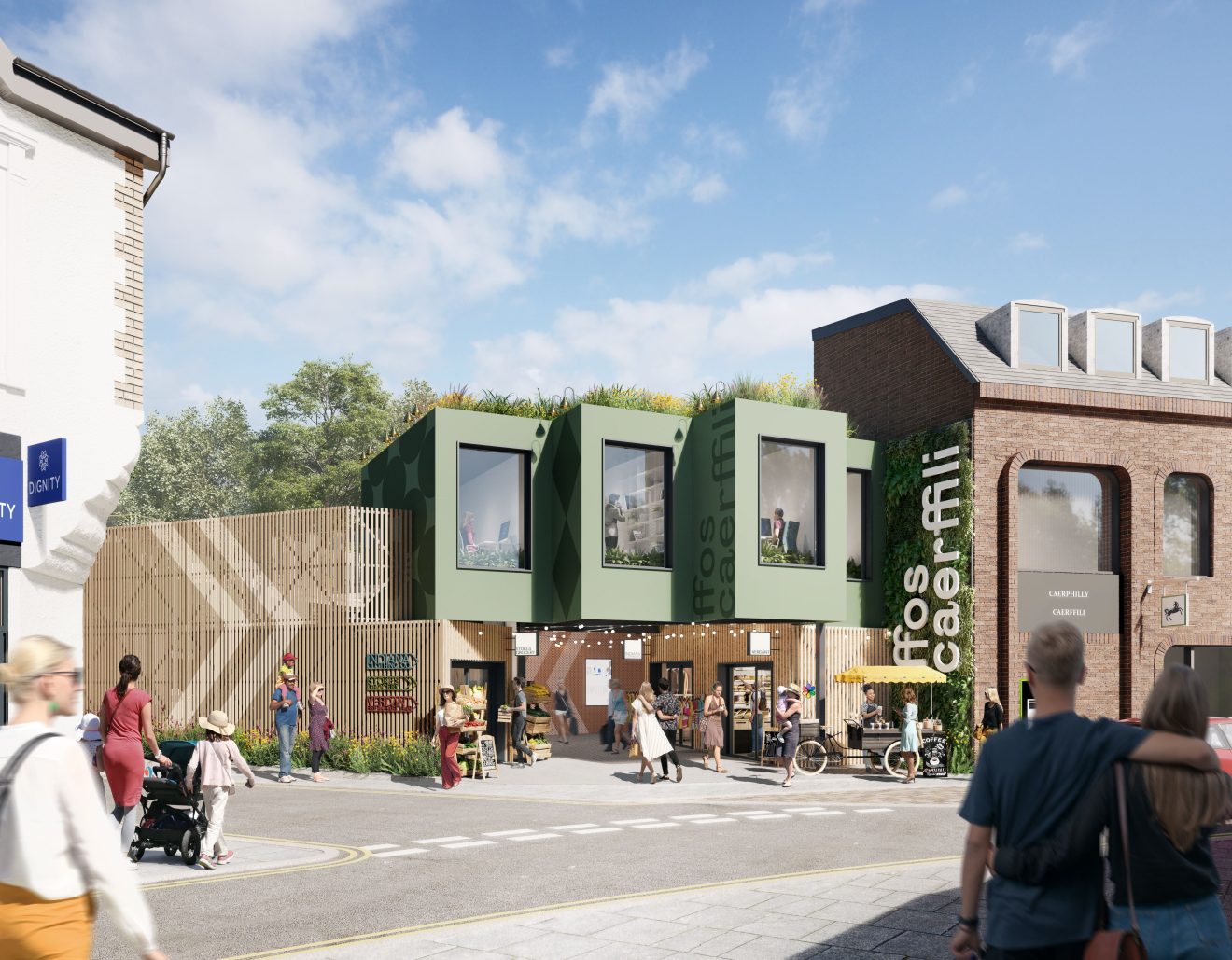 Plans for Caerphilly's new container-style market submitted for ...