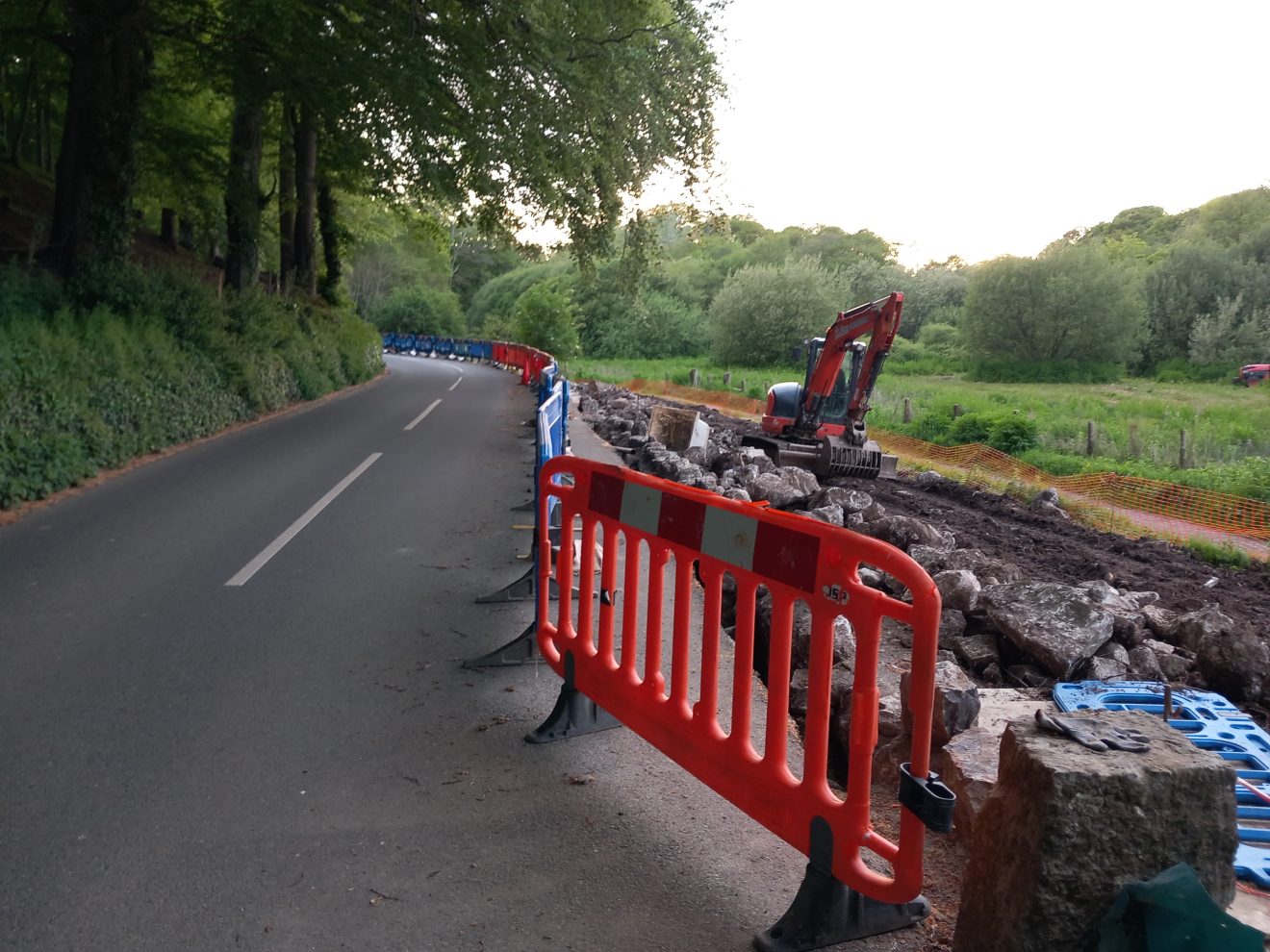 £70k work underway to rebuild wall along Anglesey beauty spot route ...