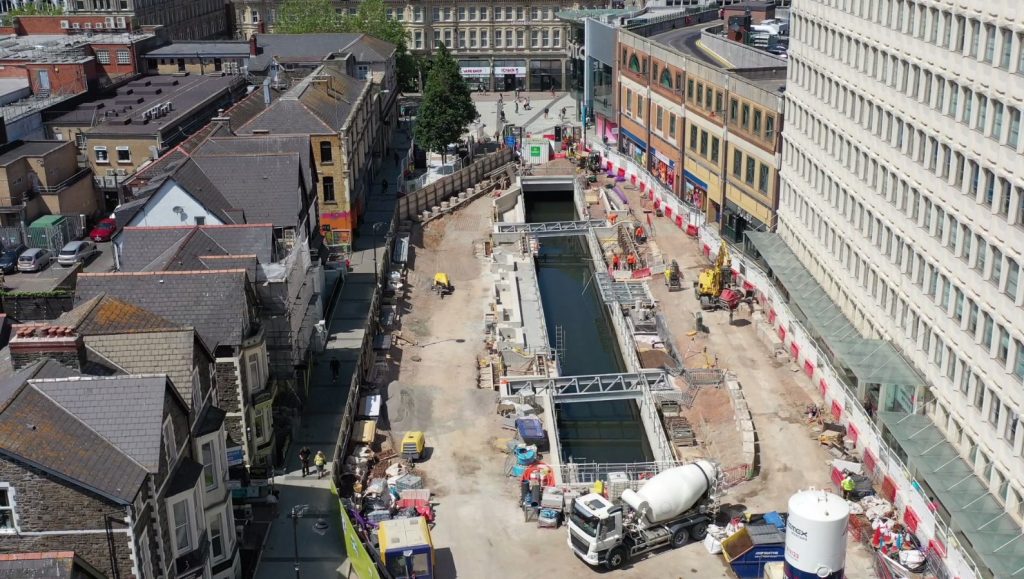 Cardiff Council reveals progress on Churchill Way dock feeder canal ...