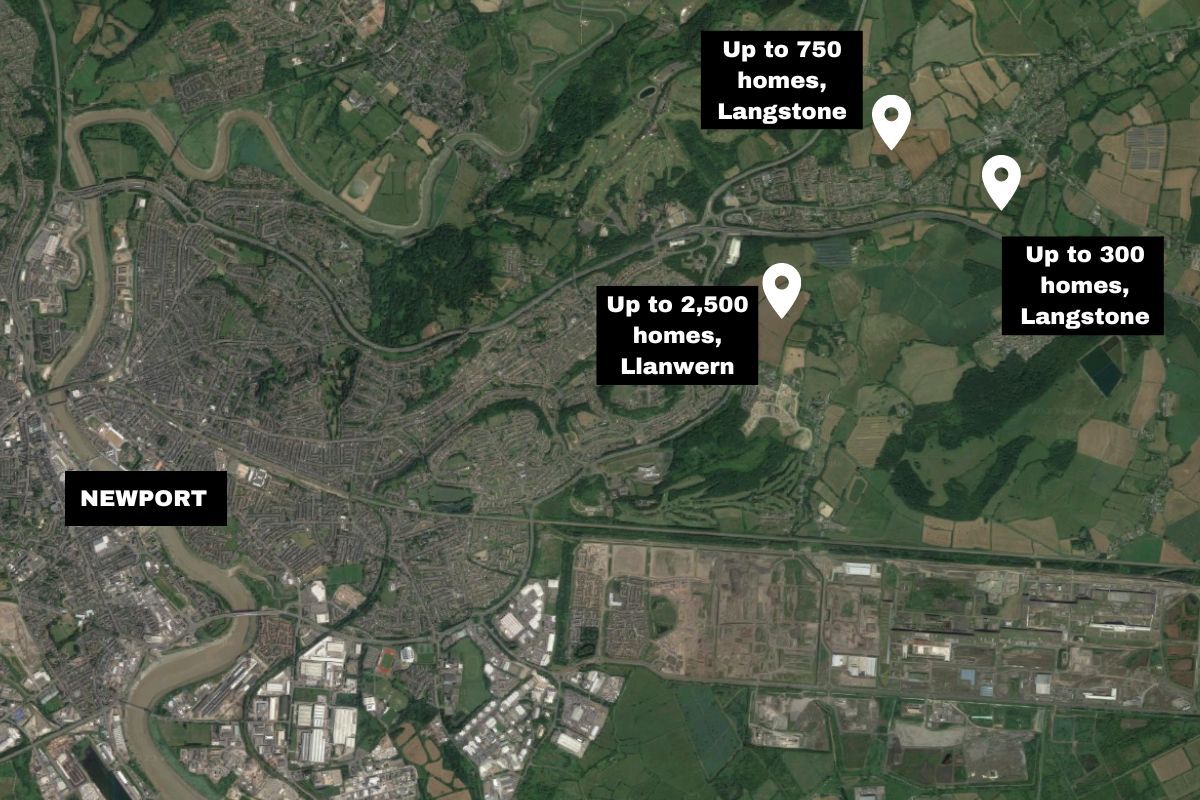 Major housing developments totalling 3,650 homes proposed in Newport ...