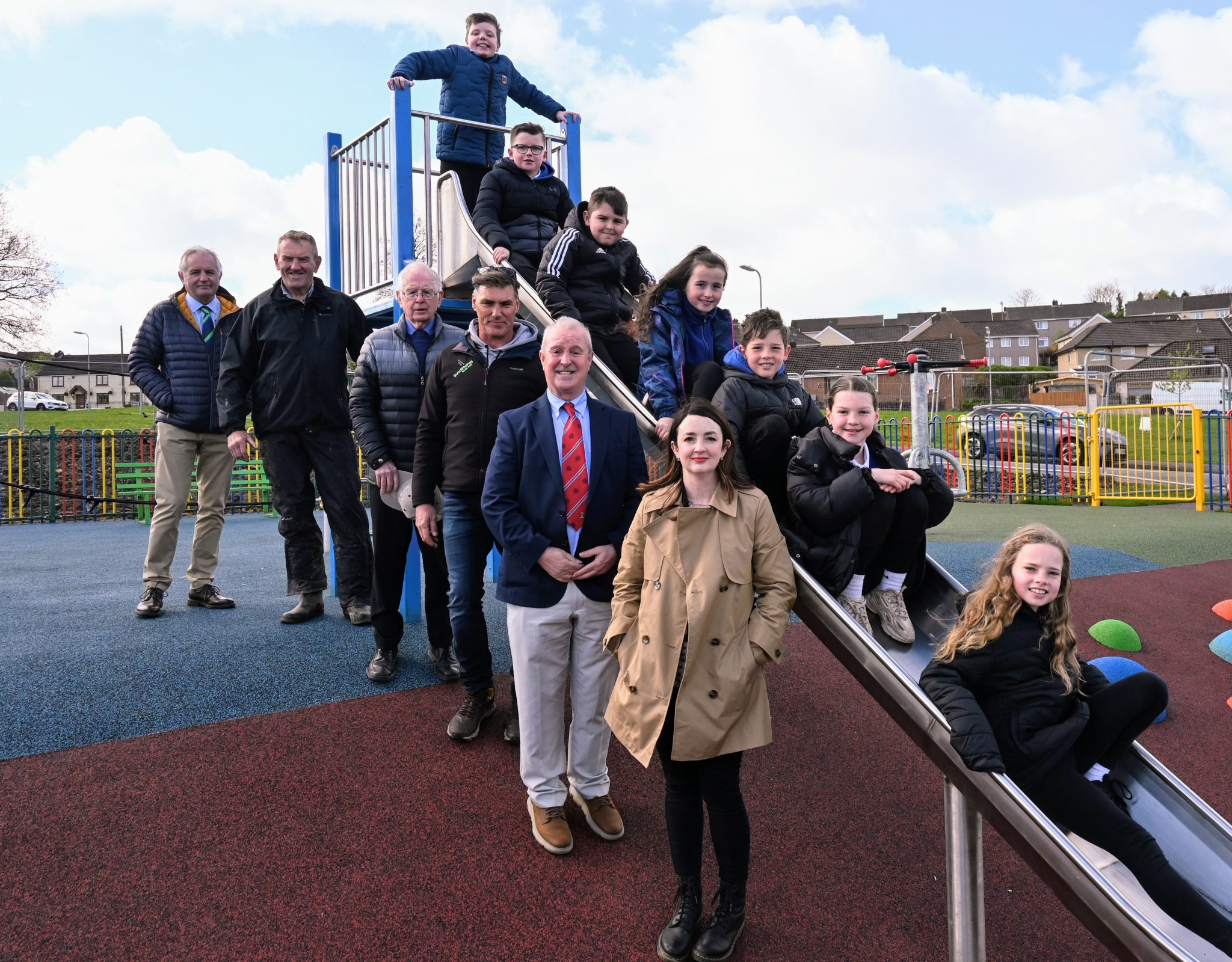 Local council celebrates opening of Cimla Common playground ...