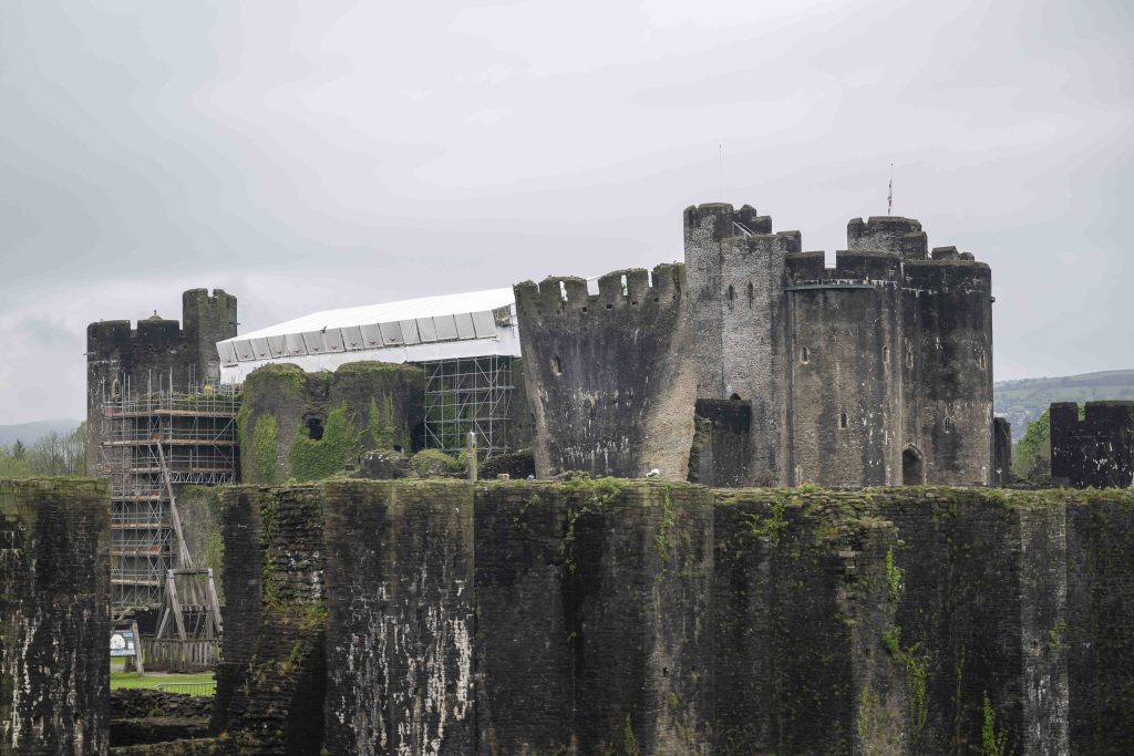 Cadw's biggest conservation project taking shape at Caerphilly Castle ...