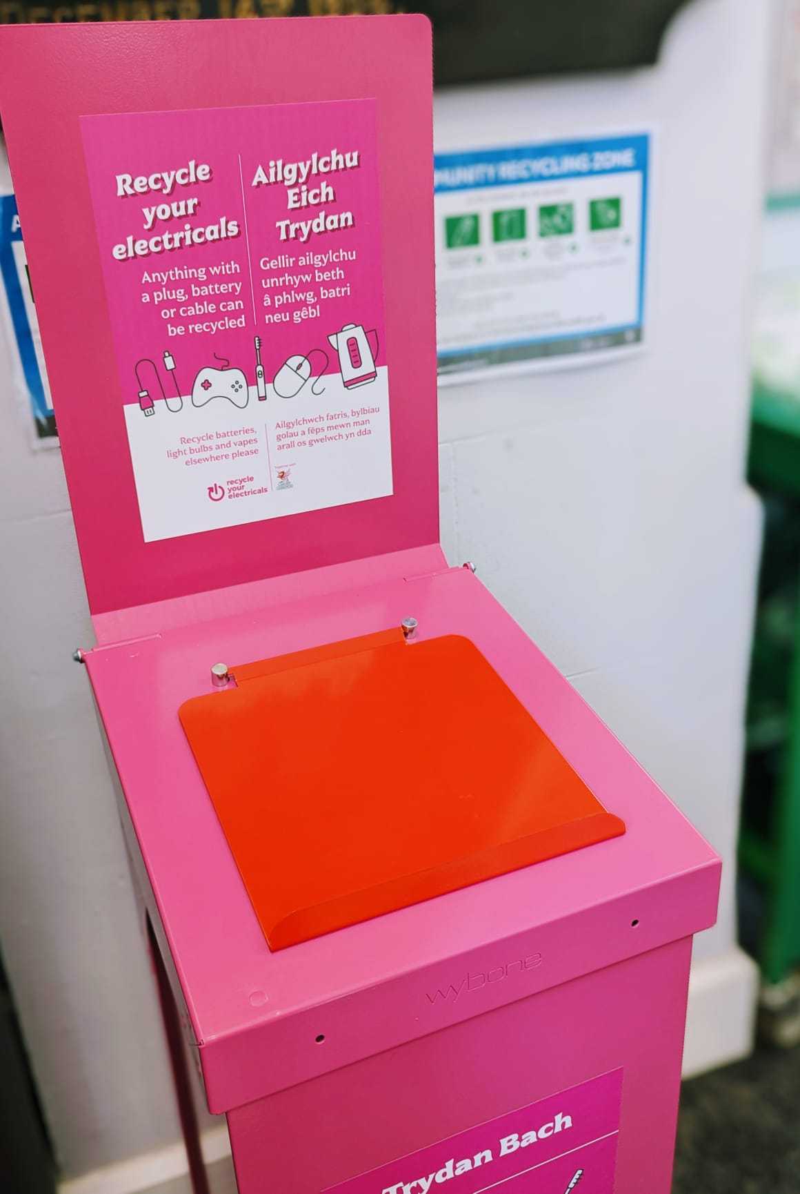 New pink bins set up in hubs and libraries across Cardiff in major ...