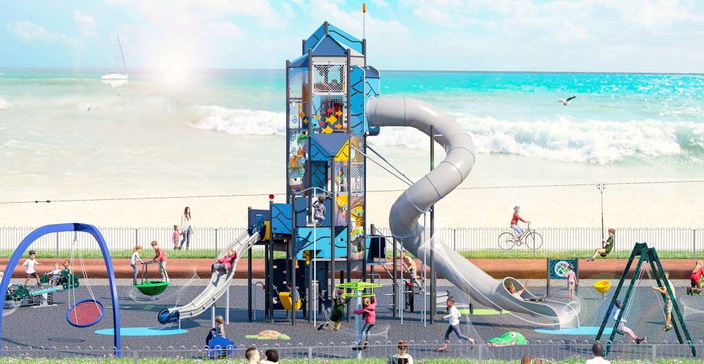 New £210,000 Aberavon Beach adventure playground with a spectacular ...