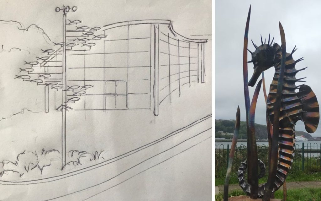 Seahorse sculpture and wind-powered fish shoal approved in Fishguard ...