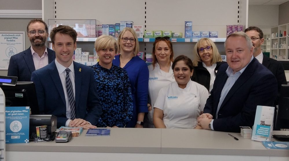 Politicians visit re-opened pharmacy damaged by fire five weeks ago ...