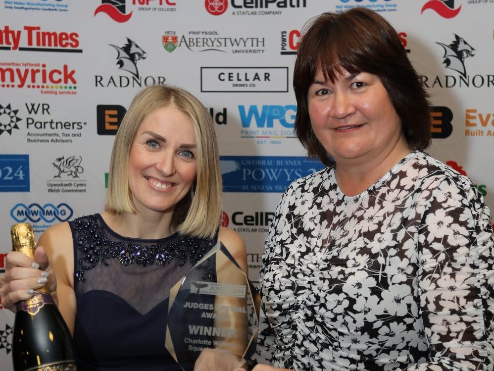 Charlotte cleans up as the judges’ pick at the Powys Business Awards ...