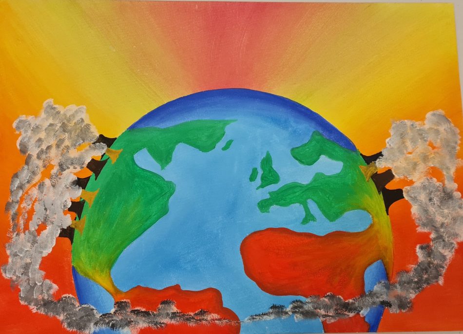 Children's climate artwork on display at the Senedd - Herald.Wales