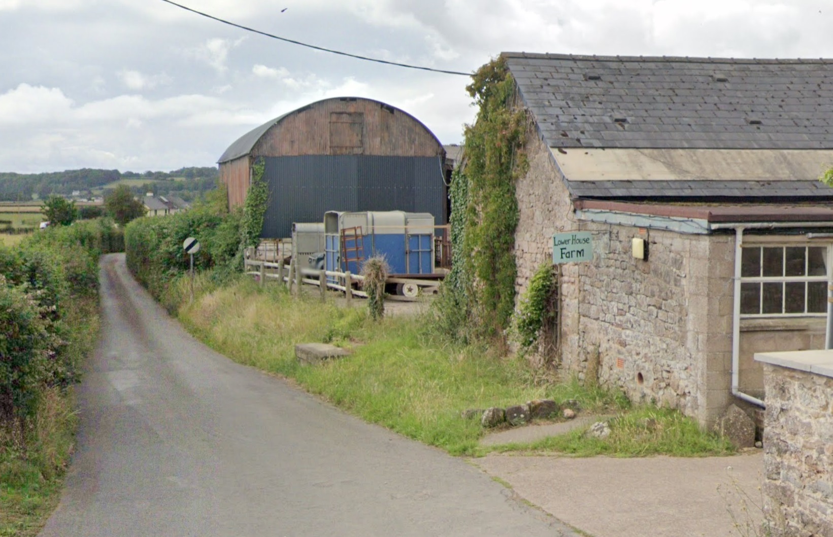 Shipping container farm shop for Llanfair Discoed approved with colour ...