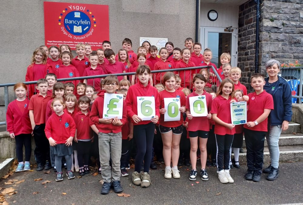 Carmarthenshire primary school raises £600 for chemotherapy unit ...